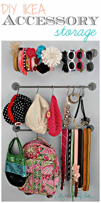 DIY Ikea Accessory Storage - Miss Frugal Fancy Pants