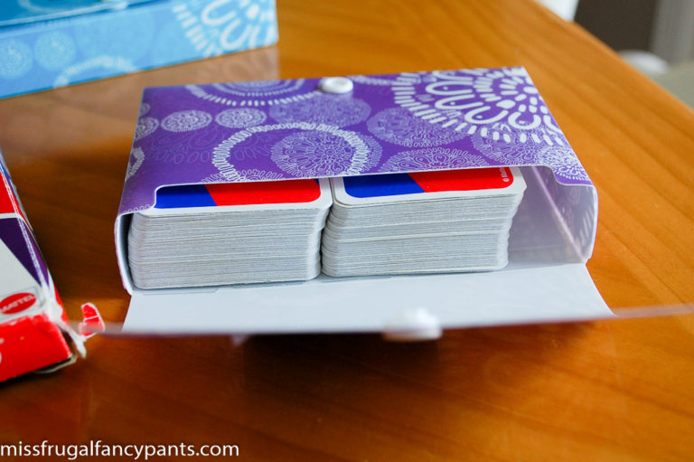 A Better Way to Store Uno Cards - Miss Frugal Fancy Pants